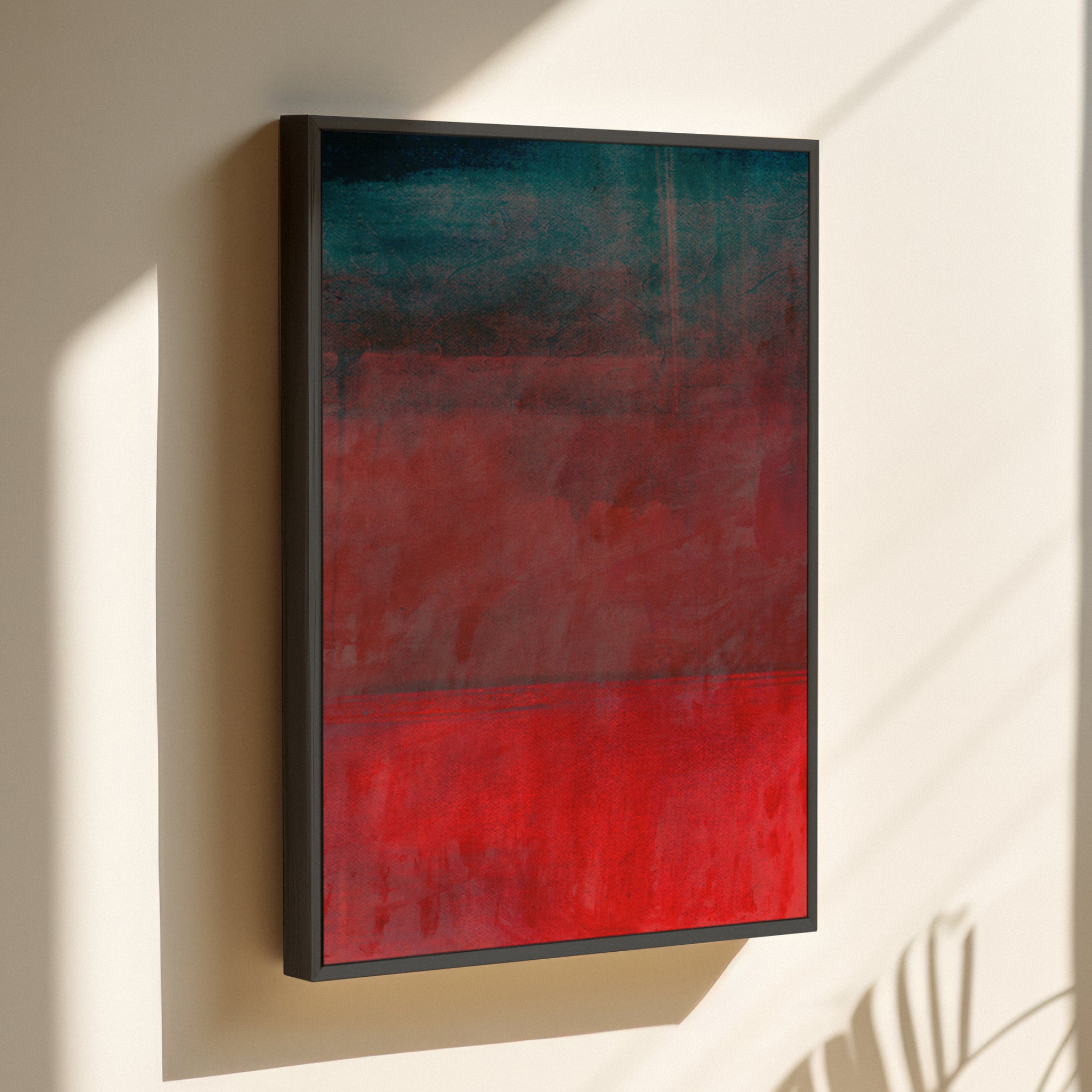 Fading into Red - Vertical Canvas Wall Art - Vybe Interior