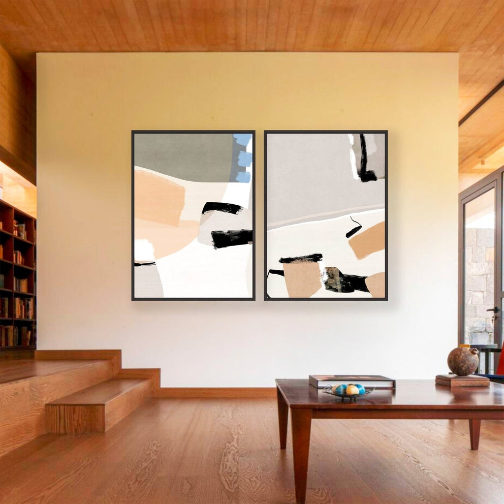 Candlelight Shadows Canvas - 2-piece Canvas Wall Art - Vybe Interior