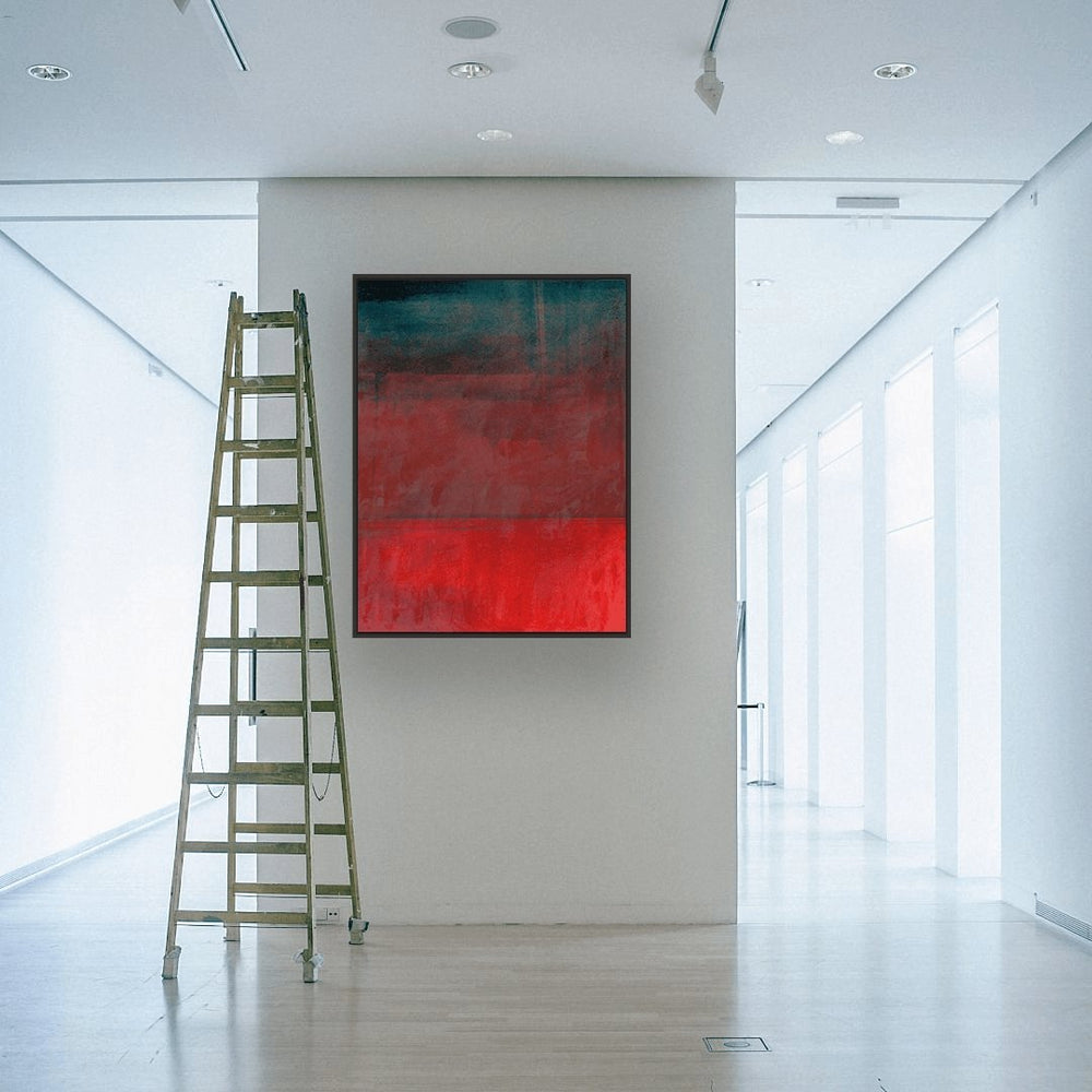 Fading into Red - Vertical Canvas Wall Art - Vybe Interior