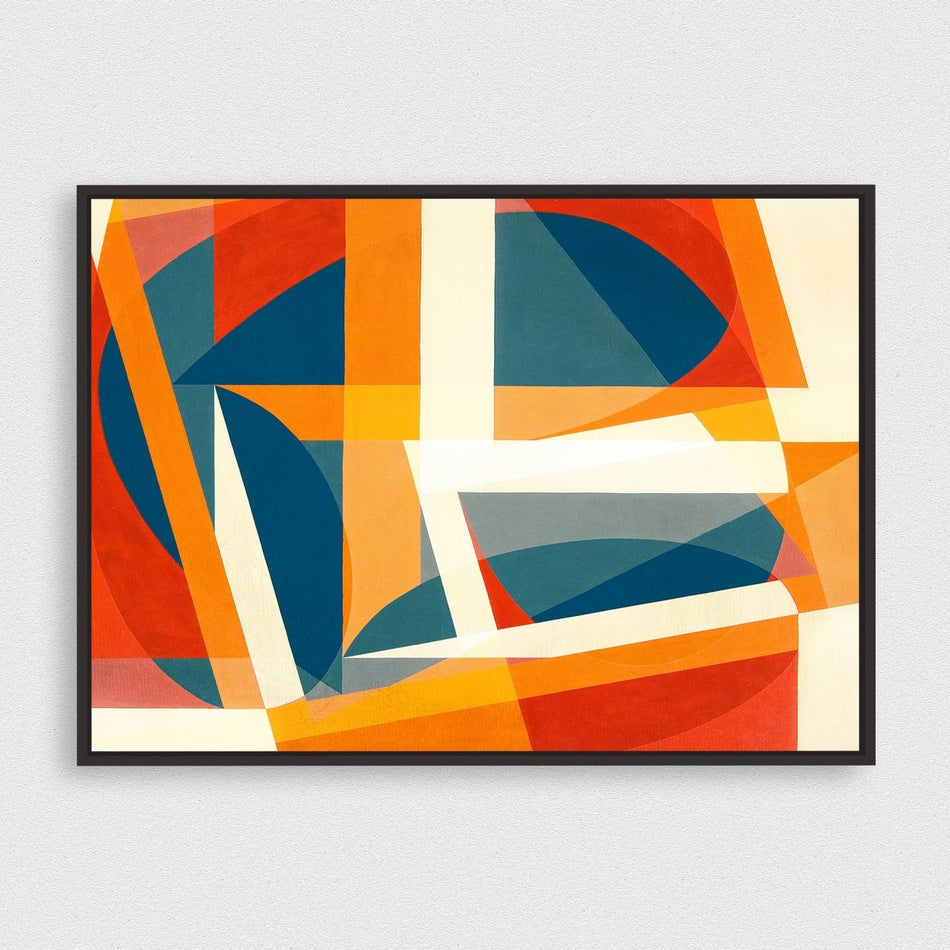 Geometric Joy - Horizontal Canvas Wall Art - Vybe Interior