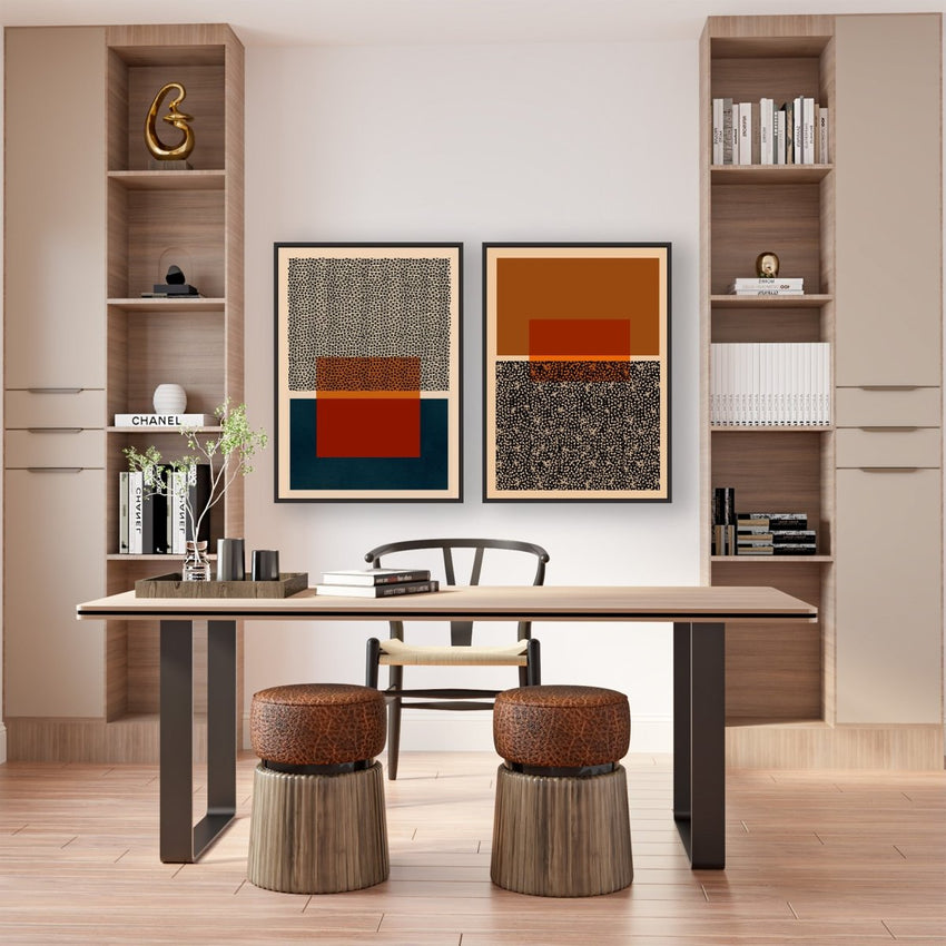 Patterns Canvas - 2-piece Canvas Wall Art - Vybe Interior
