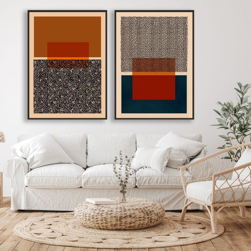 Patterns Canvas - 2-piece Canvas Wall Art - Vybe Interior