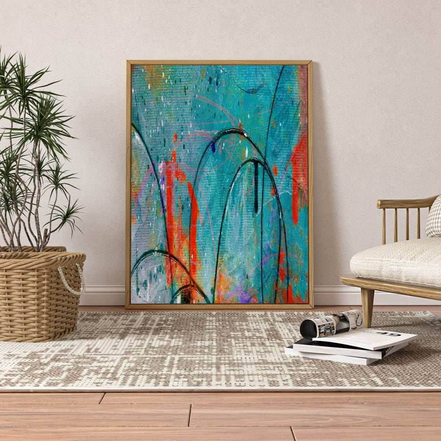 Slashed - Vertical Canvas Wall Art - Vybe Interior