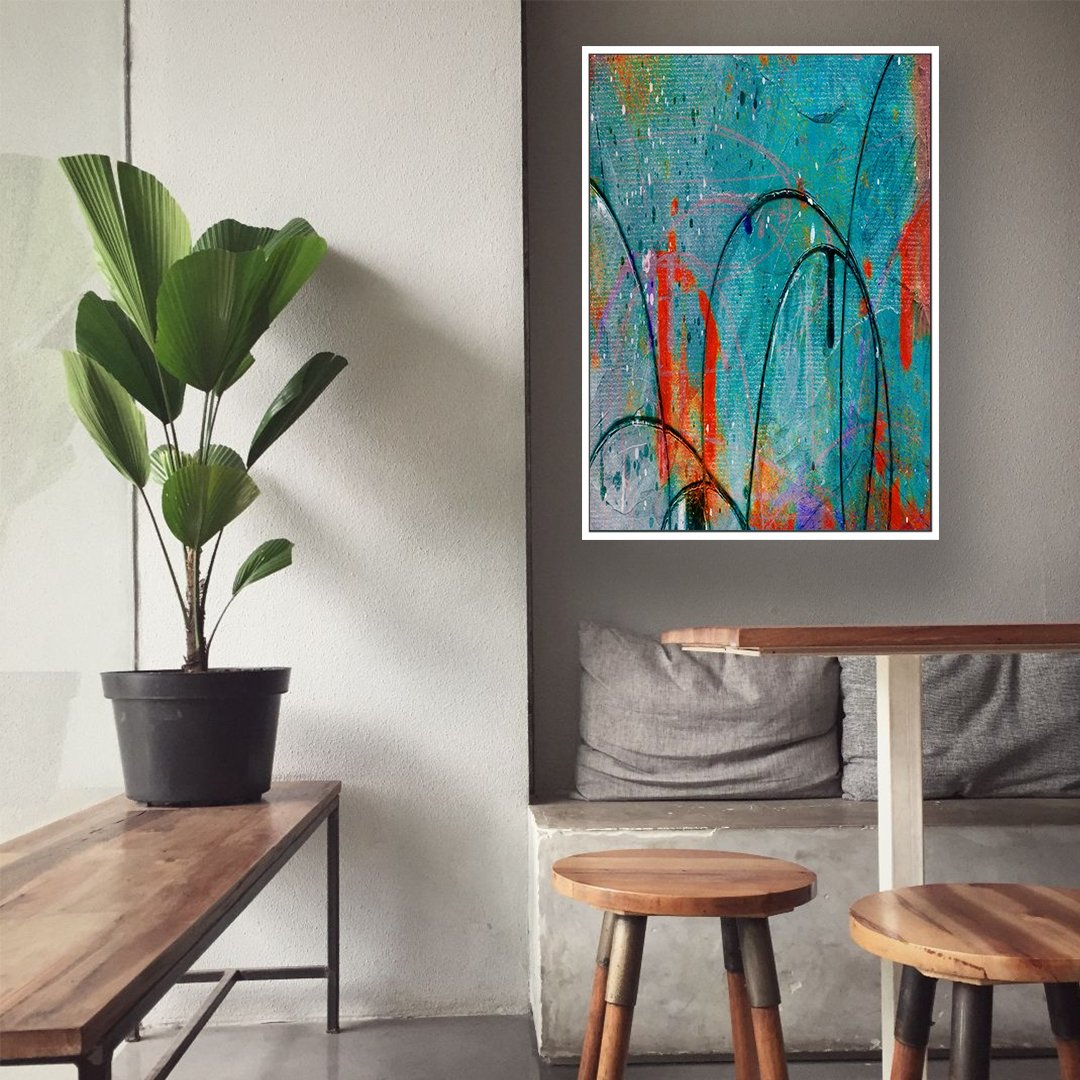 Slashed - Vertical Canvas Wall Art - Vybe Interior